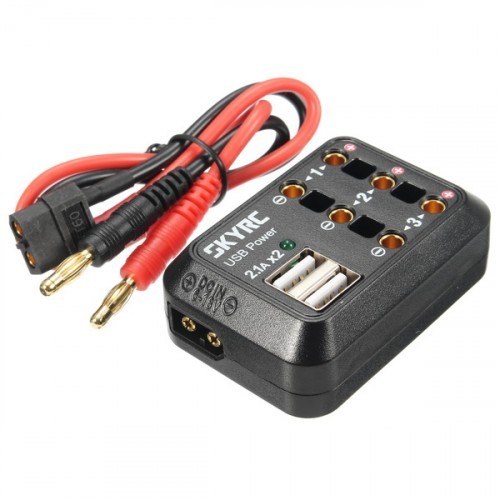 SKYRC 10A DC Power Distributor USB Output 5V with XT60/ Banana Plug ...