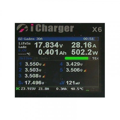 iCharger X6 800W 30A DC LCD Touch Screen Smart Battery Balance Charger ...