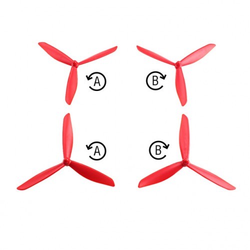 4Pcs Updated Self-propelled Triangle 3-blade Propeller Props for MJX ...