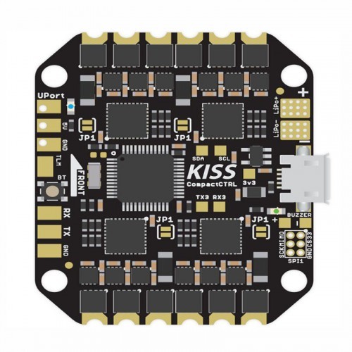 Original FLYDUINO KISS CompactCTRL CC AIO F3 32bit Flight Controller & 16A Blheli_32 2-4S ...
