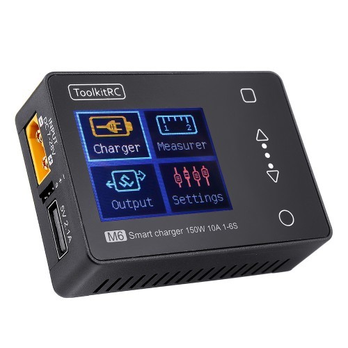 ToolkitRC M6 MINI 150W 10A Smart Battery Charger Black with XT60 ...