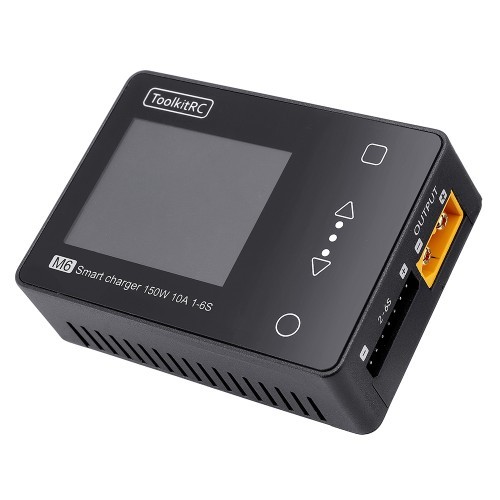 ToolkitRC M6 MINI 150W 10A Smart Battery Charger Black with XT60 Charger Board for 2-6S Lipo ...