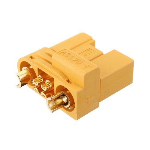 1Pair Amass AS120 Male/Female Plug Connector Resistance Adapter Plug for RC Model FPV Racing ...