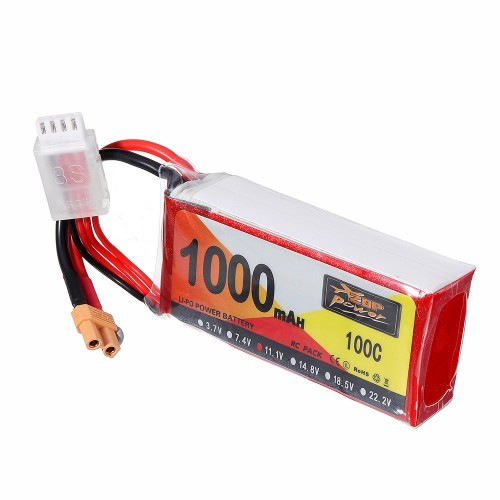 ZOP Power 11.1V 1000mAh 100C 3S Lipo Battery XT30 Plug for XK X450 VTOL Airplane - FREE Delivery ...