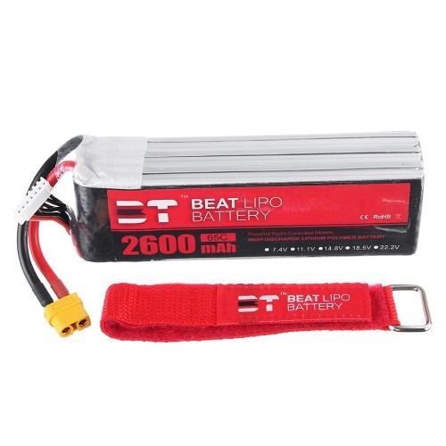 BT BEAT 11.1V 2200mAh 35C 3S Lipo Battery XT60 Plug With Battery Strap for RC Racing Drone ...