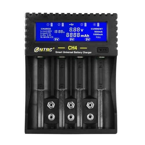 HTRC CH4 Battery Charger Li-ion Li-fe Ni-MH Ni-CD Smart Fast Charger ...
