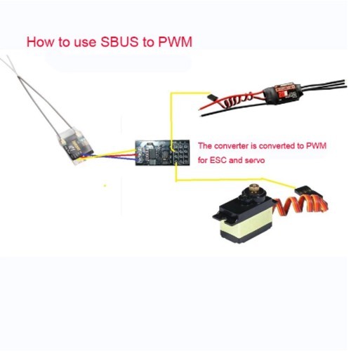 1PC 3.3v-5.5v SBUS to PWM Servo Decoder Signal Converter Conversion ...