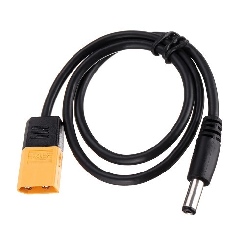 2Pcs EUHOBBY XT60 Bullet Connector to Male DC5521 DC5525 Cable for T12 ...