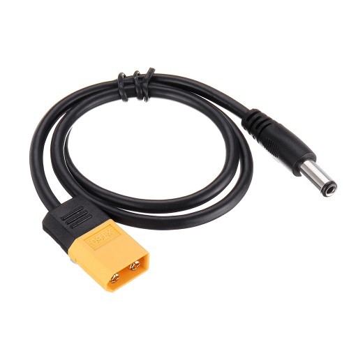 2Pcs EUHOBBY XT60 Bullet Connector to Male DC5521 DC5525 Cable for T12 ...