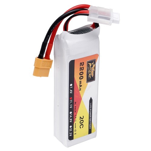 2Pcs ZOP Power 11.1V 2200mAh 3S 20C Lipo Battery XT60 Plug for Eachine ...