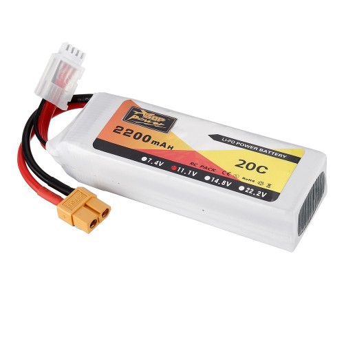 2Pcs ZOP Power 11.1V 2200mAh 3S 20C Lipo Battery XT60 Plug for Eachine ...