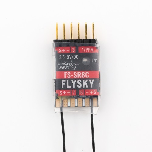 Flysky FS-SR8C 2.4GHz 8CH ANT Protocol RC Mini Receiver PWM Output Supporting Bi-Directional ...